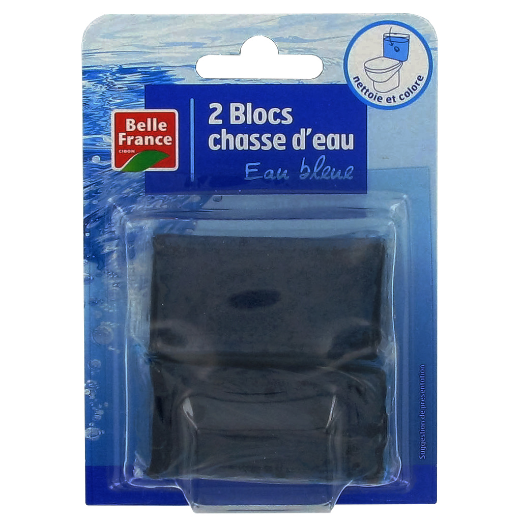BELLE FRANCE Bloc cuvette eau bleue 2x50g pas cher