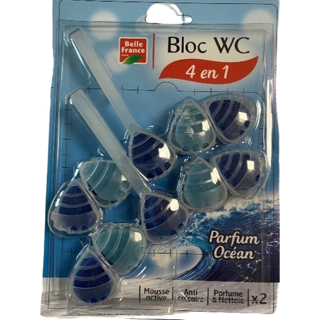 BELLE FRANCE 4-in-1 Toilet Block 2x55g | Ocean Freshness