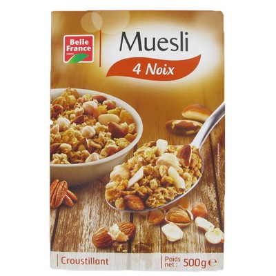 Muesli croustillant aux 4 noix Belle France 500g